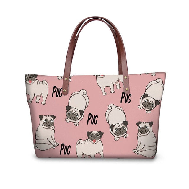 "Pug Patterns" Women's Shoulder Bags – PugEssentials